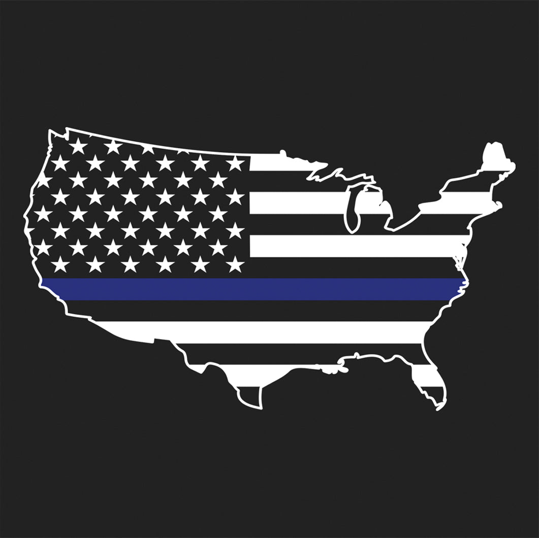 Rothco Thin Blue Line America Map T-Shirt – EMERGENCY RESPONDER ...