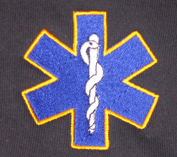 Star of Life-Blue Embroidery-Large - Emergency Responder Products | 911ERP