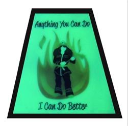 Illuminating Reflective Helmet Sticker: Female Firefighter - Emergency ...
