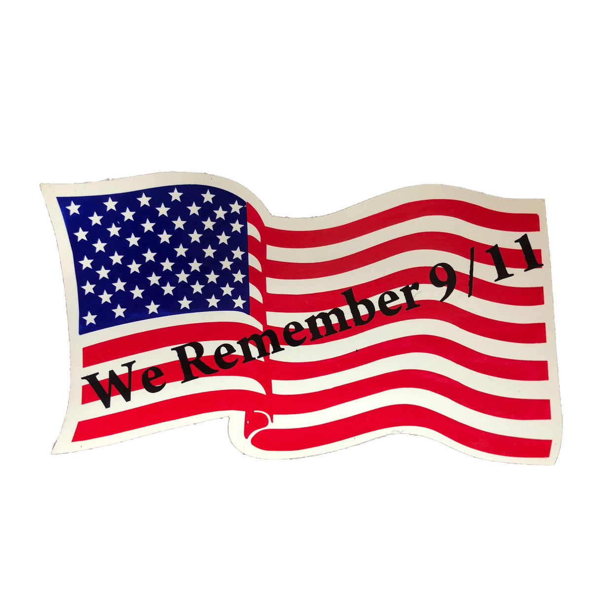 9/11 Waving Flag We Remember Sticker - Emergency Responder Products ...