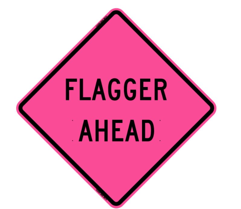 36" Pink Traffic Safety Roll Up Sign - Emergency Responder Products ...